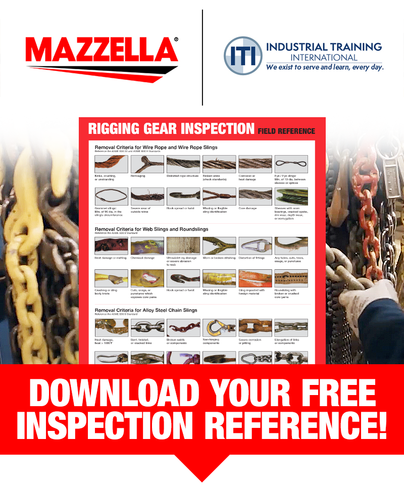 Mazzella / ITI Rigging Gear Inspection Reference Guide | Mazzella Companies